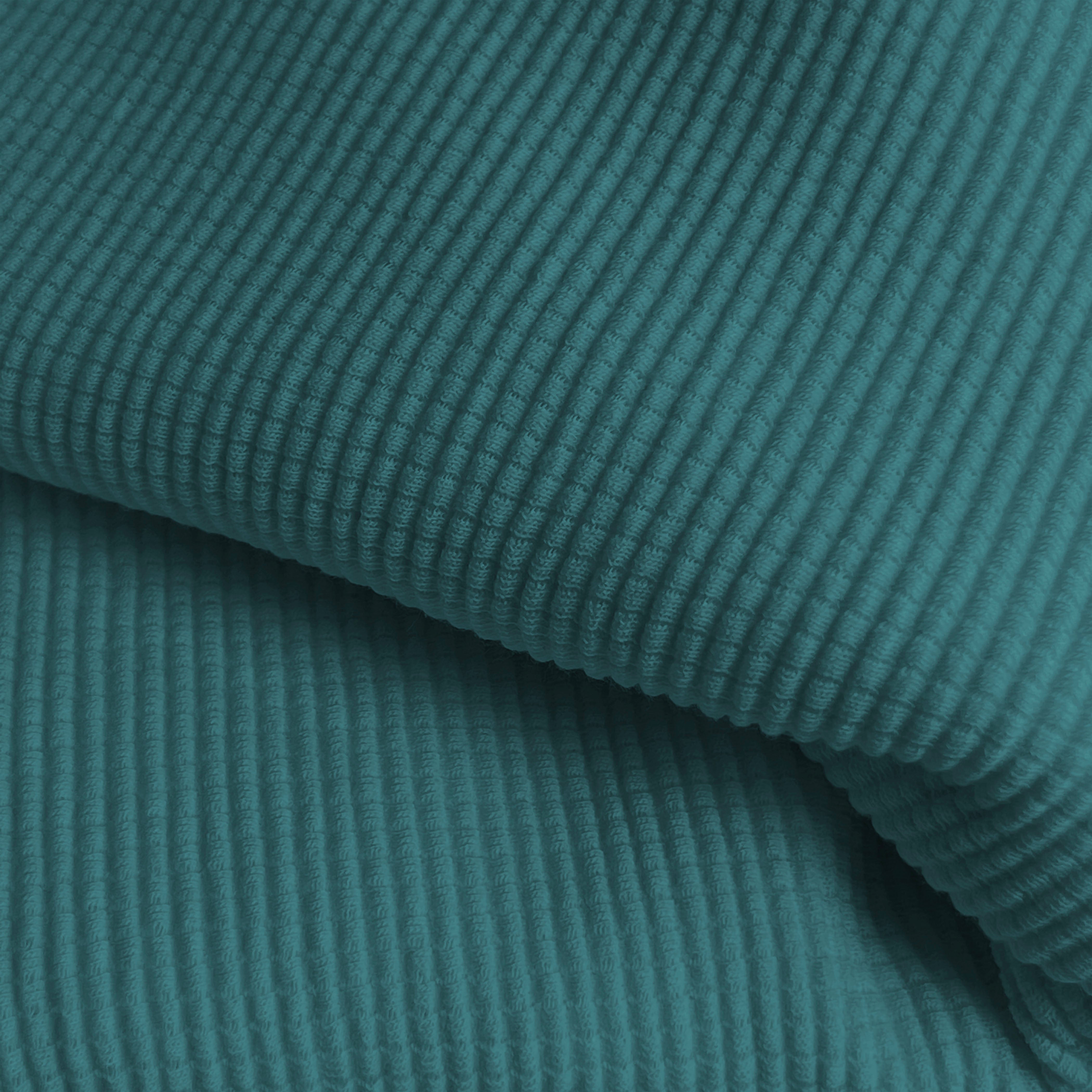 American Milled | Aqua Sea | Box Waffle | Organic (BY THE HALF YARD ...